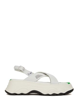 F_Wd Kadın Beyaz Çapraz Bantlı Sandalet 36 EU