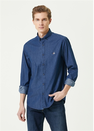 Beymen Club Erkek Comfort Fit Lacivert Denim Gömlek S Beymen Club Erkek Comfort Fit Lacivert Denim Gömlek S