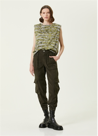 Allsaints Kadın Frieda Haki Tencel Kargo Pantolon 6 Uk Allsaints Kadın Frieda Haki Tencel Kargo Pantolon 6 Uk