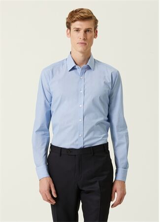 Beymen Erkek Comfort Fit Mavi Çizgili Gömlek S EU