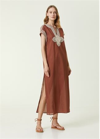Tory Burch Kadın KAFTAN Kahverengi S EU