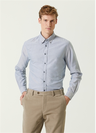 Beymen Collection Erkek Comfort Fit Lacivert Düğmeli Yaka Gömlek S EU Beymen Collection Erkek Comfort Fit Lacivert Düğmeli Yaka Gömlek S EU