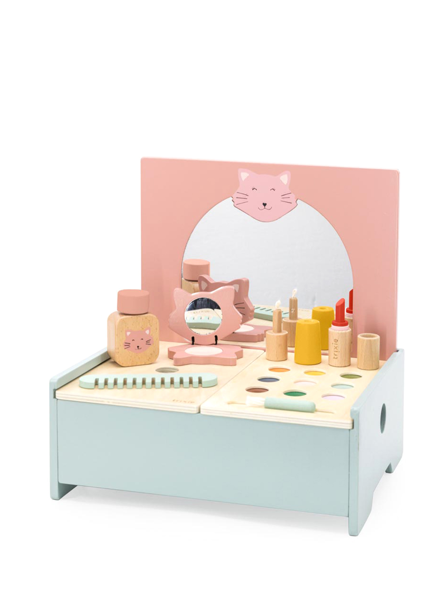 Trixie - Colorful Wooden Kids Toy Makeup Table