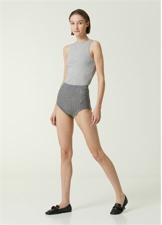 Toteme Kadın Gri Yüksek Bel Yün Şort S EU