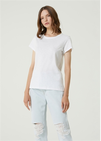 Rag&Bone Kadın Beyaz Bisiklet Yaka Basic T-shirt XS EU Rag&Bone Kadın Beyaz Bisiklet Yaka Basic T-shirt XS EU