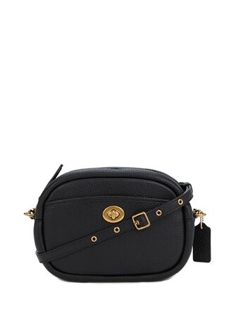 Coach Kadın Siyah Deri Omuz Çantası EU