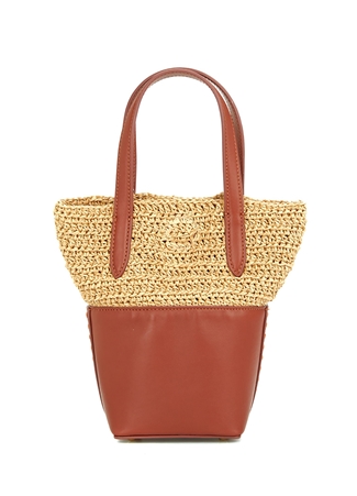 Mehry Mu Kadın Loulou Bej Taba Garnili Omuz Çantası Turuncu EU