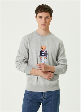 Polo Ralph Lauren Erkek Gri Ayıcık Baskılı Sweatshirt S Eu Polo Ralph Lauren Erkek Gri Ayıcık Baskılı Sweatshirt S Eu