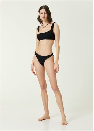 Hunza G Kadın Xandra Siyah Kare Yaka Bikini Takımı Eu