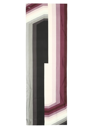 Pal Zileri Erkek Colorblocked Geometrik Desenli İpek Atkı Gri EU Pal Zileri Erkek Colorblocked Geometrik Desenli İpek Atkı Gri EU