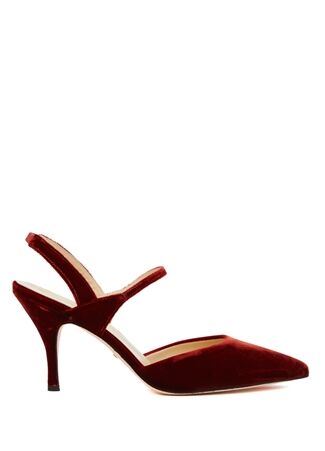 Beymen Collection Kadın Kiremit Kadife Gece Ayakkabısı Kırmızı 36