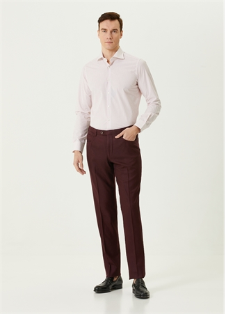 Zilli Erkek Bordo Kaşmir Pantolon 52 IT Zilli Erkek Bordo Kaşmir Pantolon 52 IT