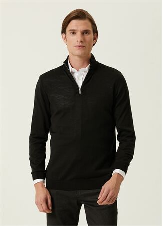 Network Erkek Slim Fit Siyah Kazak XS EU