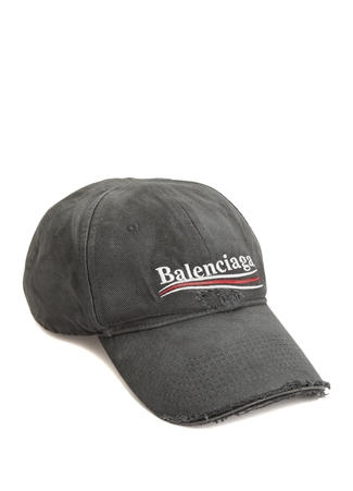 Balenciaga Kadın Antrasit Logo Nakışlı Şapka Siyah L EU Balenciaga Kadın Antrasit Logo Nakışlı Şapka Siyah L EU