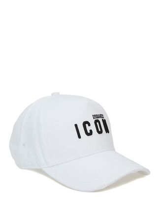Dsquared2 Erkek Beyaz Logo Nakışlı Şapka EU