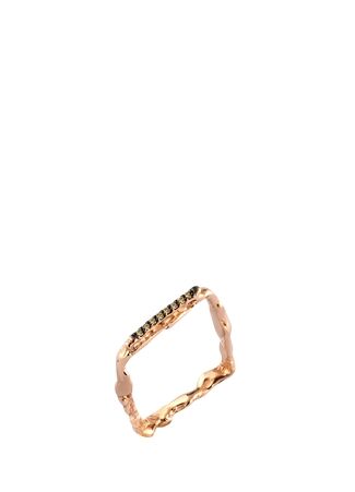 Collection-Jewelry By Banu Kadın Taşlı Kare Formlu Altın Rengi Yüzük EU Collection-Jewelry By Banu Kadın Taşlı Kare Formlu Altın Rengi Yüzük EU