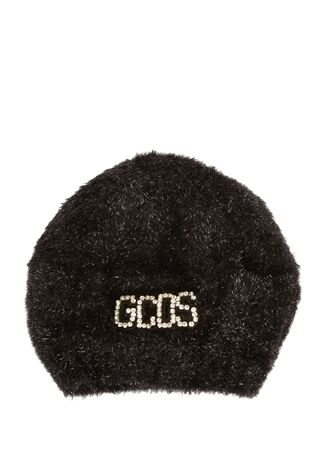 Gcds Kadın Siyah Taşlı Logolu Bere EU