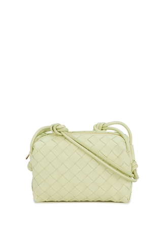 Bottega Veneta Kadın Loop Sarı Deri Omuz Çantası EU Bottega Veneta Kadın Loop Sarı Deri Omuz Çantası EU