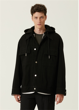 Solid Homme Erkek Siyah Kapüşonlu İç Ceket Detaylı Mont 48 IT Solid Homme Erkek Siyah Kapüşonlu İç Ceket Detaylı Mont 48 IT
