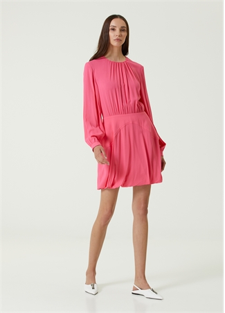 Stella McCartney Kadın Pembe Sırtı Bağcıklı Mini Elbise 42 IT Stella McCartney Kadın Pembe Sırtı Bağcıklı Mini Elbise 42 IT