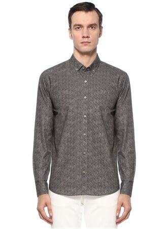 Beymen Club Erkek Slim Fit Siyah Mikro Balıksırtı Dokulu Gömlek XS