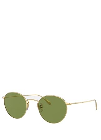 Oliver Peoples Gold Yeşil Yuvarlak Formlu Güneş Gözlüğü Altın Rengi 50 Eu Oliver Peoples Gold Yeşil Yuvarlak Formlu Güneş Gözlüğü Altın Rengi 50 Eu