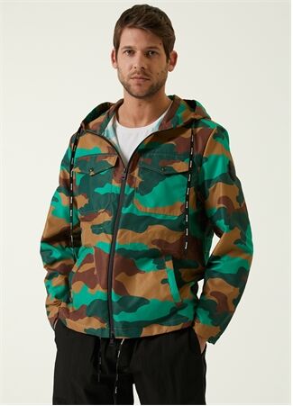 Moncler Erkek Carion Yeşil Kamuflaj Desenli Mont 2 US