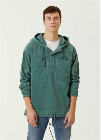Closed Erkek Yeşil Kapüşonlu Kadife Sweatshirt Mavi S EU Closed Erkek Yeşil Kapüşonlu Kadife Sweatshirt Mavi S EU