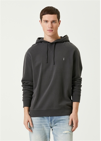 Allsaints Erkek Ollie Antrasit Kapüşonlu Sweatshirt Gri S EU Allsaints Erkek Ollie Antrasit Kapüşonlu Sweatshirt Gri S EU