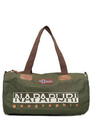 Napapijri Kadın Bering Small 2 Haki Logolu Seyahat Çantası Yeşil EU Napapijri Kadın Bering Small 2 Haki Logolu Seyahat Çantası Yeşil EU