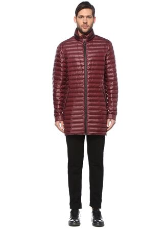 Palzileri Lab Erkek Bordo Kapüşonlu Puff Pardösü 50 IT