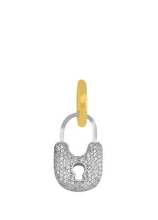 Mers Kadın Lovesick Kilit Formlu Gümüş Rengi Kolye Ucu EU