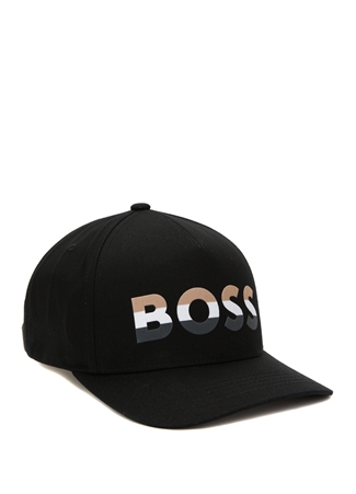 Boss Erkek Siyah Logolu Şapka EU Boss Erkek Siyah Logolu Şapka EU