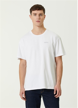 Bassigue Erkek Beyaz Logo Nakışlı Basic T-shirt S EU Bassigue Erkek Beyaz Logo Nakışlı Basic T-shirt S EU