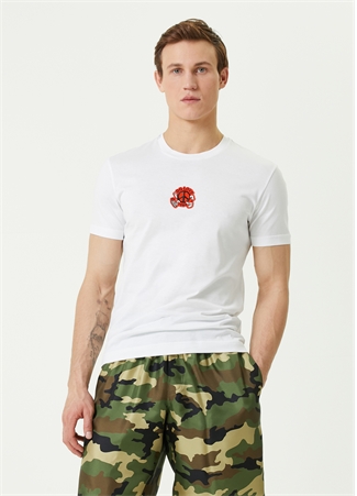 Dolce&Gabbana Erkek Beyaz Logo Patchli T-shirt 44 IT Dolce&Gabbana Erkek Beyaz Logo Patchli T-shirt 44 IT