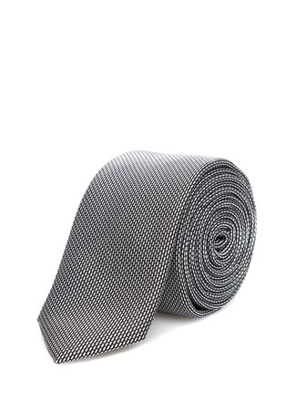 Palzileri Lab Erkek Gri Mikro Desenli İpek Kravat EU
