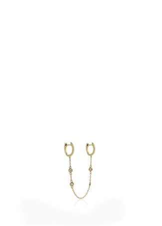 Collection-Pimiento Kadın Pırlantalı Altın Rengi Küpe EU