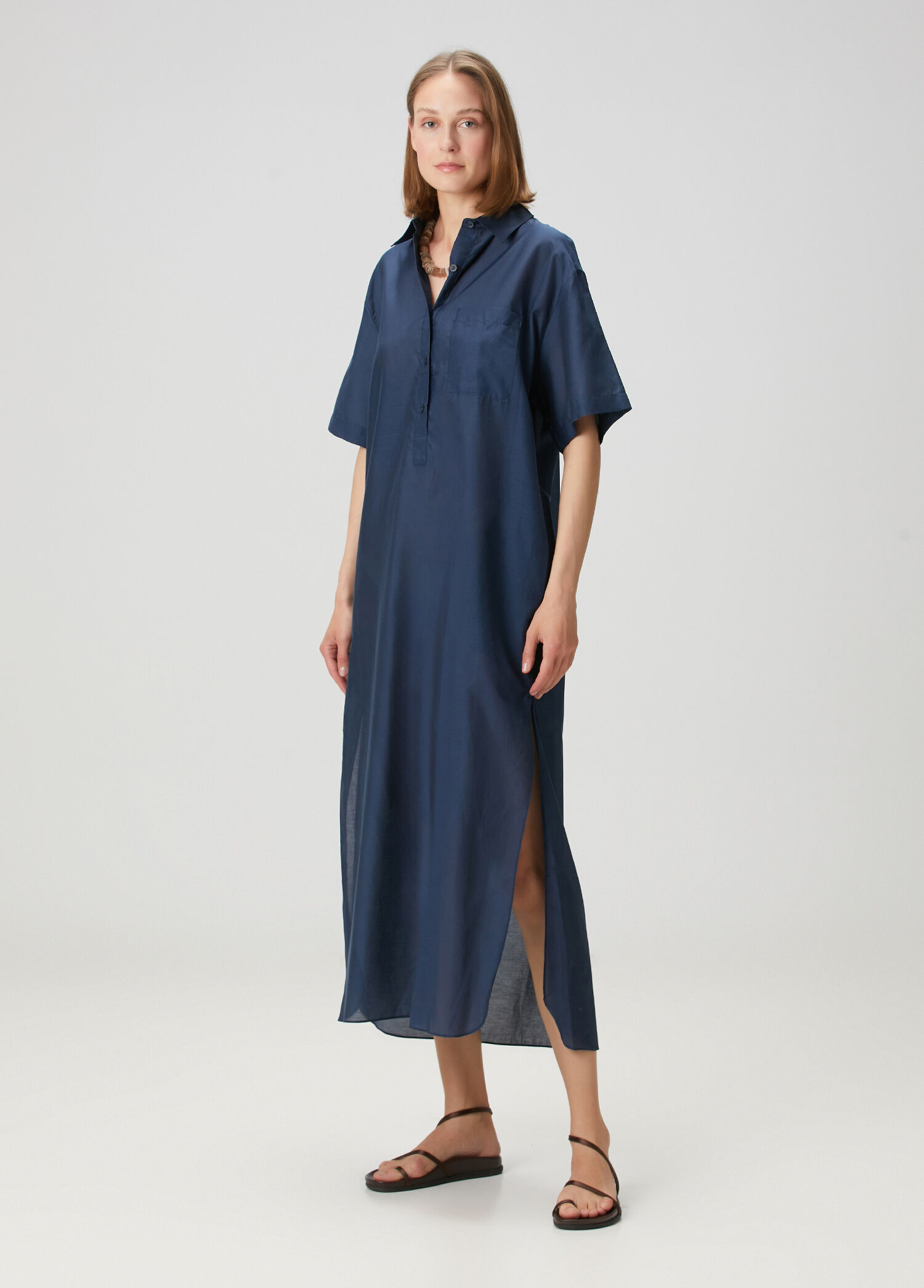 Matteau Swim - Lacivert Midi Plaj Elbisesi - Lacivert
