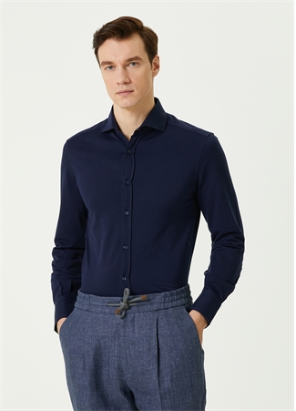 Brunello Cucinelli Erkek Gömlek Lacivert 58 It