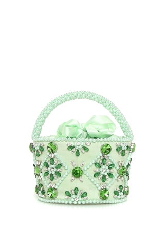 Shourouk Kadın Jackie Yeşil İnci İşlemli El Çantası EU