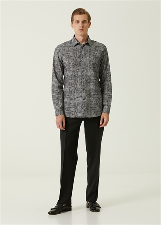 Pal Zileri Erkek Antrasit Normal Bel Yün Pantolon Gri 48 IT