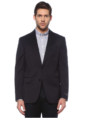 Cerimonia Erkek Lacivert Kelebek Yaka Yün Ceket 50 IT