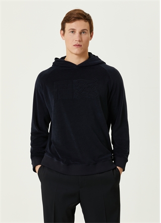 Fendi Erkek Lacivert Kapüşonlu Logo Detaylı Sweatshirt M Eu Fendi Erkek Lacivert Kapüşonlu Logo Detaylı Sweatshirt M Eu