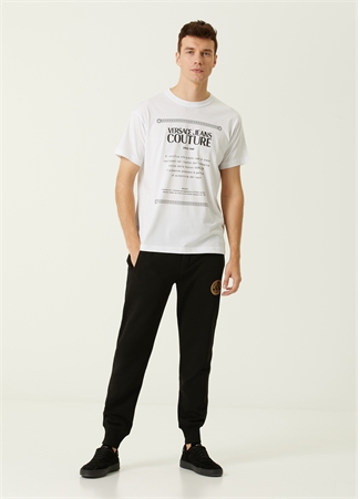 Versace Jeans Couture Erkek Siyah Gold Logolu Eşofman Altı S EU Versace Jeans Couture Erkek Siyah Gold Logolu Eşofman Altı S EU