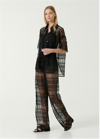 Beymen Collection Kadın Siyah Güpür Dokulu Gömlek 36 Beymen Collection Kadın Siyah Güpür Dokulu Gömlek 36