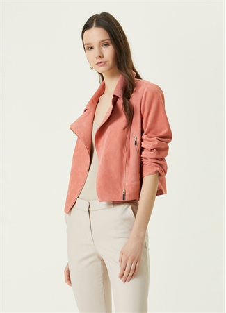Network Kadın Slim Fit Somon Rengi Süet Mont Pembe S EU Network Kadın Slim Fit Somon Rengi Süet Mont Pembe S EU