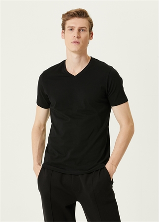 Beymen Collection Erkek Siyah V Yaka Basic T-shirt S EU Beymen Collection Erkek Siyah V Yaka Basic T-shirt S EU