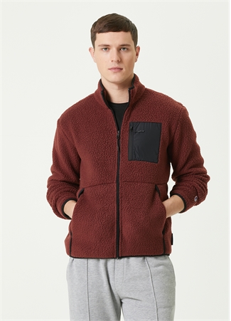 Champion Erkek Bordo Garni Detaylı Sweatshirt S EU Champion Erkek Bordo Garni Detaylı Sweatshirt S EU