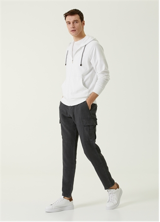 Beymen Collection Erkek Füme Normal Bel Keten Kargo Pantolon Gri 50 IT Beymen Collection Erkek Füme Normal Bel Keten Kargo Pantolon Gri 50 IT