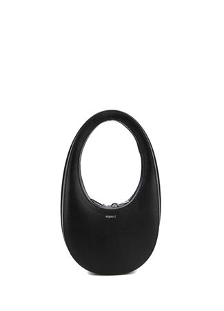 Coperni Kadın Siyah Logolu Deri El Çantası EU